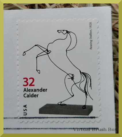 Horse Stamp, Rearing Stallion, Alexander Calder – Virtual Brush Box