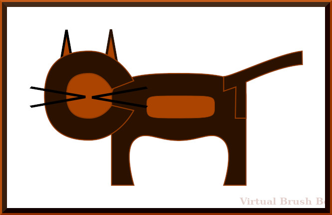 Cat Calligram – Virtual Brush Box