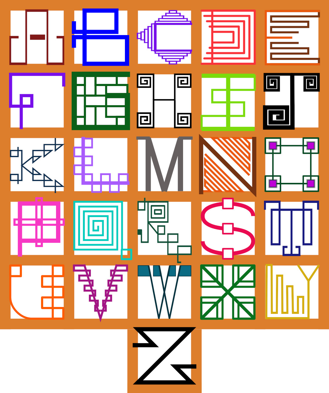 Square Flourishes, Graphic Design – Virtual Brush Box