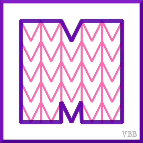 Colorwork Alphabet, M & N, Art – Virtual Brush Box